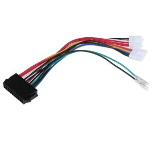 20p atx to 2 port 6pin at psu converter power cable for computer 286 386 486