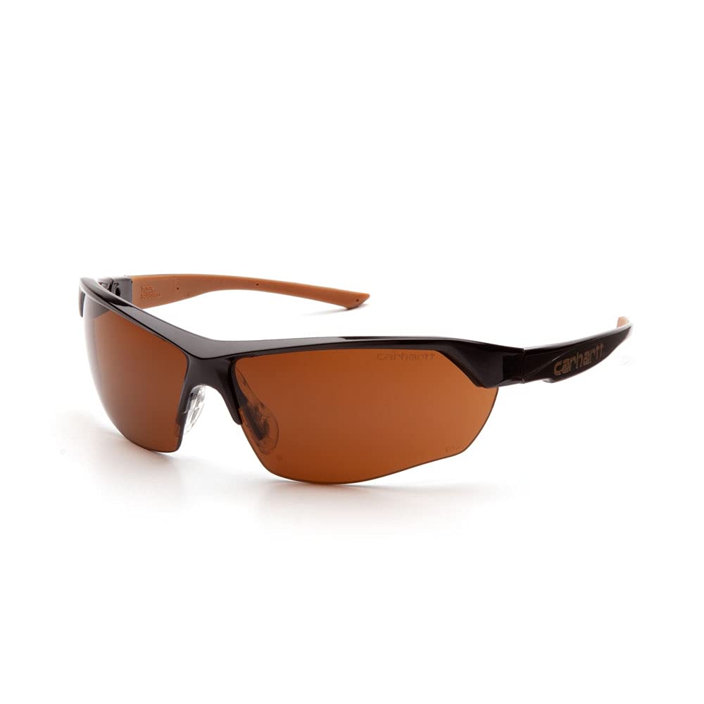 Carhartt - CHB1118DT Braswell Anti-Fog Safety Glasses Eye Protection, Black Frame, Bronze Lens