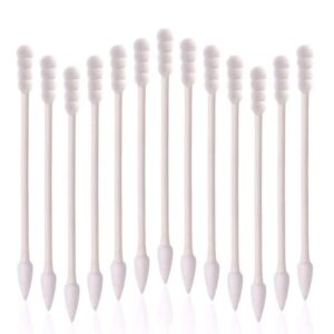 cotton swabs 800 pieces, double precision tips with paper stick, 4 packs of 200 pieces (pointed+spiral head)