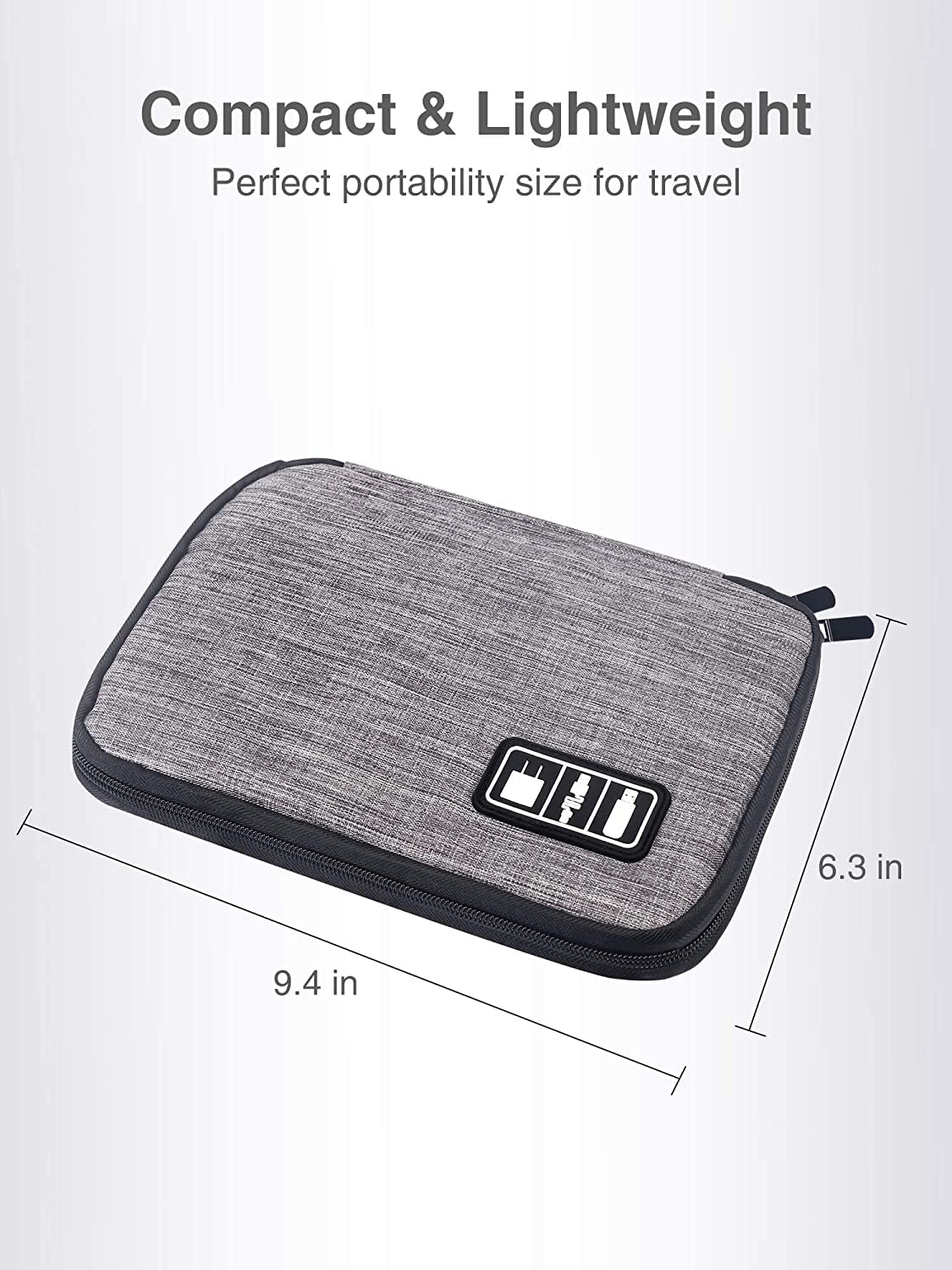 Luxtude Electronics Organizer bag, Portable Cord/Cable Storage, Compact Tech Bag & Charger Case, Travel Essentials for Electronics Items/USB/SD/Charger