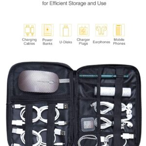 Luxtude Electronics Organizer bag, Portable Cord/Cable Storage, Compact Tech Bag & Charger Case, Travel Essentials for Electronics Items/USB/SD/Charger