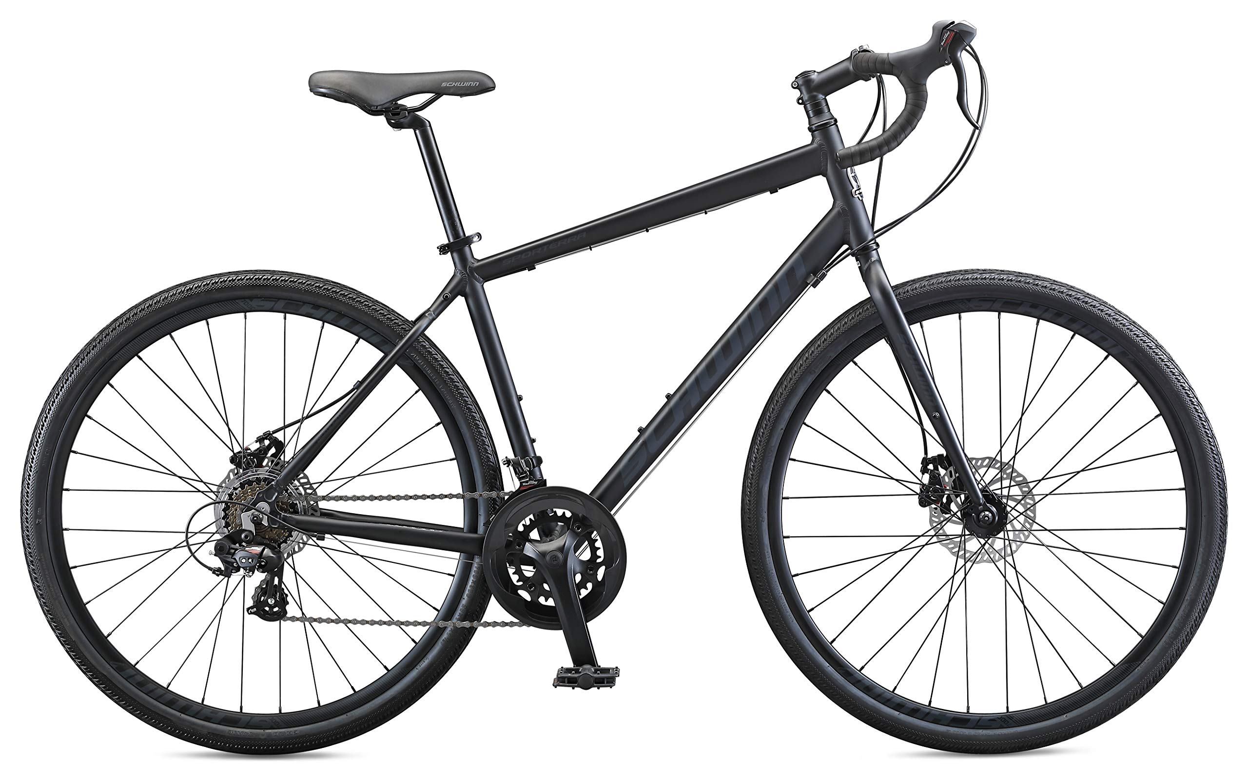 Schwinn Sporterra Adventure Adult Gravel Bike for Men and Women, 14-Speeds, 700c Wheels, Lightweight Aluminum Frame, Black