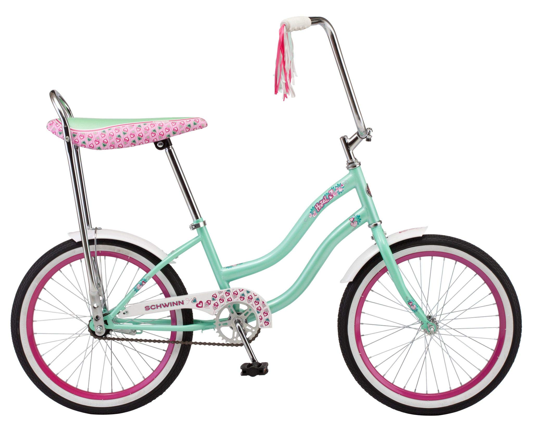 Schwinn Hazel Polo Kids Bike, For Boys and Girls Ages 7 and Up, Classic Cruiser Vintage Look, 20-Inch Wheels, Single Speed, Suggested Rider Height 4'0" to 5'0", Polo Mint