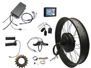 nbpower 5000w electric fat bike conversion kit sabvoton controller 100km/h max speed, with tft color display system,single speed freewheel (26 * 4.0 rear)