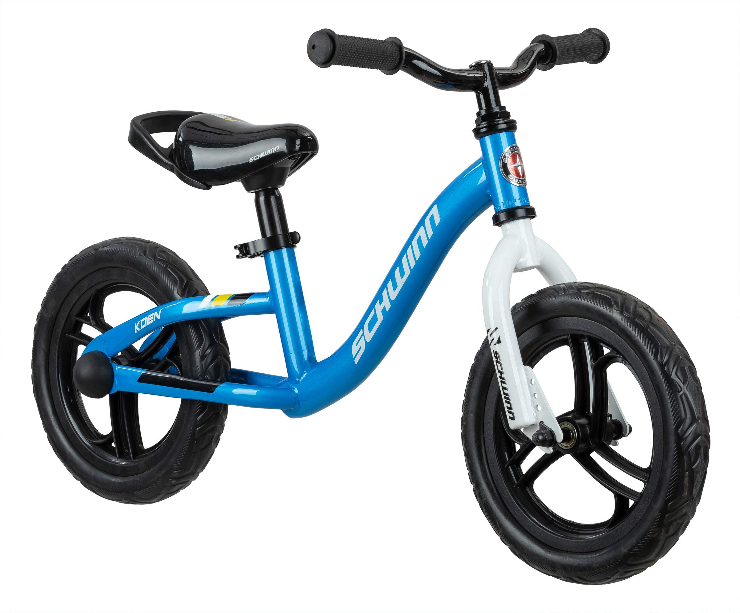 Schwinn Koen & Elm Toddler Balance Bike, 12-Inch Wheels, Kids Ages 1-4 Years Old, Rider Height 28-38-Inches, Training Wheels Not Included, Blue