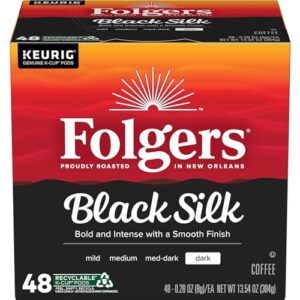 folgers black silk dark roast coffee, 192 keurig k-cup pods