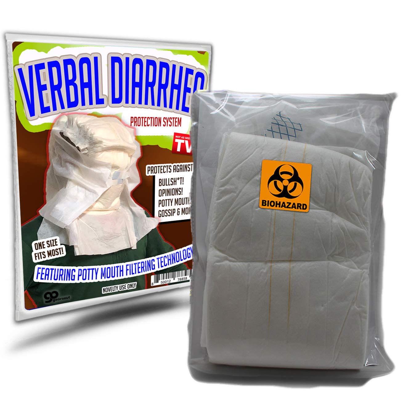 Gears Out Verbal Diarrhea Protection System - Diaper Gag Gift for Teens and Adults, Potty Mouth Filtering Technology, OSFM