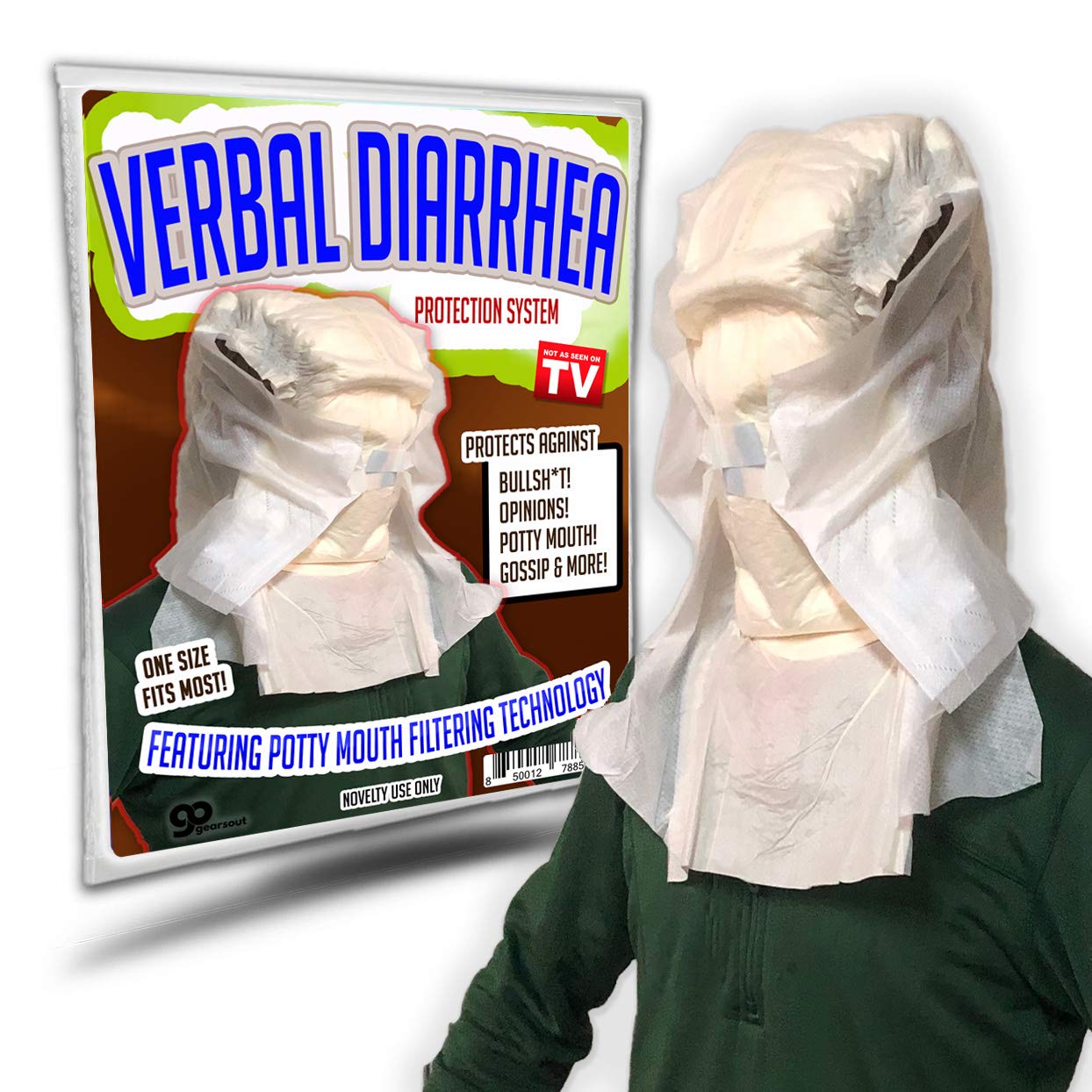 Gears Out Verbal Diarrhea Protection System - Diaper Gag Gift for Teens and Adults, Potty Mouth Filtering Technology, OSFM