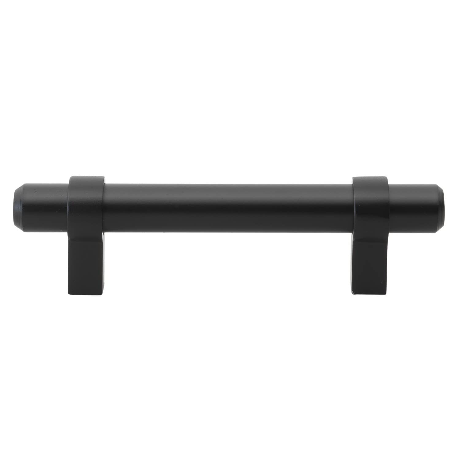 GlideRite Hardware 4005-76-MB-10-3” Center Euro Solid Bar Pull - 4-1/2” Length, Matte Black, Pack of # (10)