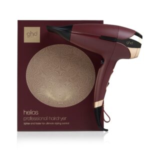 ghd Helios Hair Dryer ― 1875w Professional Blow Dryer, Longer Life + Brushless Motor Lightweight Hair Dryer for Salon-Worthy Blowout ― Plum