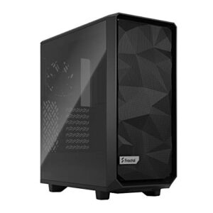 fractal design meshify 2 compact black atx flexible high-airflow light tinted tempered glass window mid tower computer case