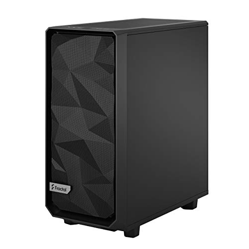 Fractal Design Meshify 2 Compact Black ATX Flexible High-Airflow Light Tinted Tempered Glass Window Mid Tower Computer Case