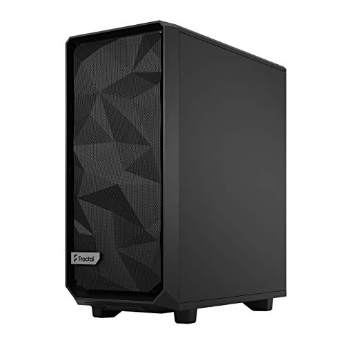 Fractal Design Meshify 2 Compact Black ATX Flexible High-Airflow Light Tinted Tempered Glass Window Mid Tower Computer Case