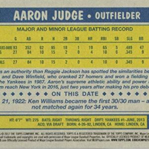 2017 Topps 1987 Baseball #87-58 Aaron Judge Rookie Card