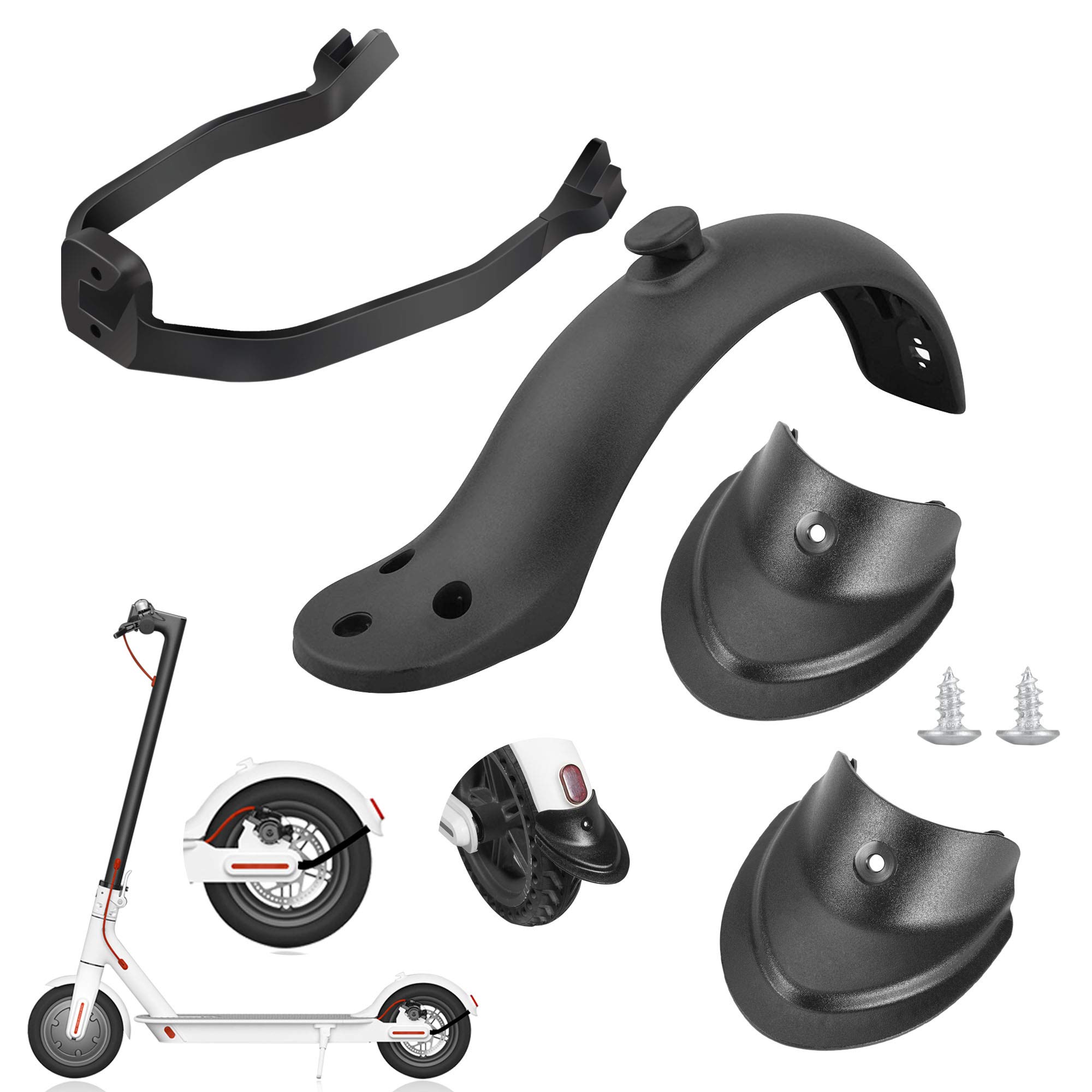 TOMALL Scooter Replacement AccessoriesIncludes Rear Fender Mudguard Bracket Support and Fender Fishtail Compatible for xiaomi M365/ M365 Pro Scooter