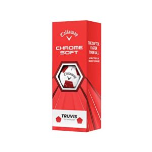 2020 Callaway Chrome Soft Golf Balls (Truvis Red/White)