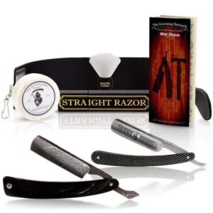 the blades grim - double straight razor luxury wet shaving set