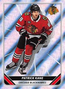 2019-20 topps album nhl stickers hockey #105 patrick kane chicago blackhawks foil official 1.5 inch wide x 2.5 inch tall album stick