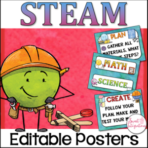 steam/stem posters with editable set 2nd edition