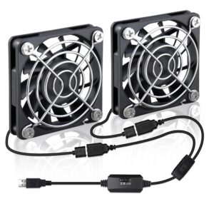 2 packs wathai 60mm x 10mm usb fan 5v dc brushless cooling fan