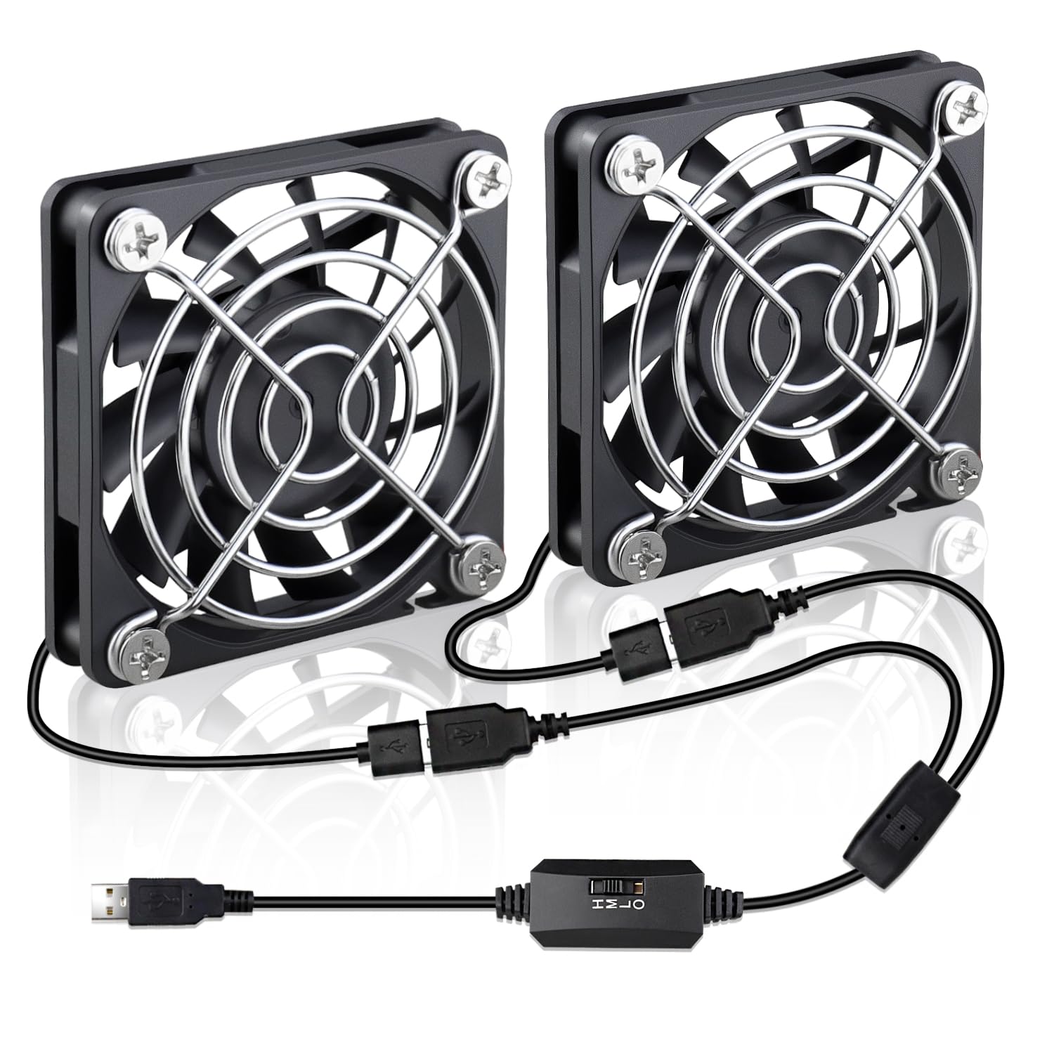 2 Packs Wathai 60mm x 10mm USB Fan 5V DC Brushless Cooling Fan