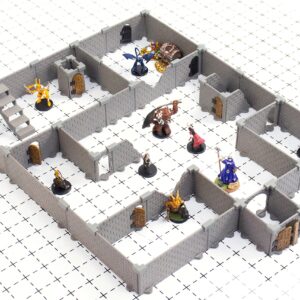 Dirt Cheap Dungeons Modular Dungeon System - Squire Set TT RPG Terrain Building for Dungeons & Dragons, Pathfinder, War Gaming, and More!