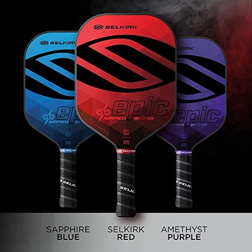 Selkirk Amped Pickleball Paddle | Fiberglass Pickleball Paddle with a Polypropylene X5 Core | Pickleball Rackets Made in The USA | 2021 S2 Lightweight Sapphire Blue |