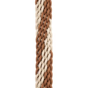 D'Addario Accessories Mandolin Strap - Mandolin Accessories - Braided Mandolin Strap - Brown/Cream