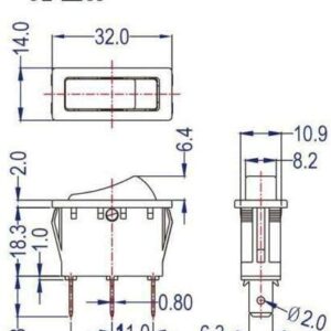 PELIF Rocker Switch Lighted On Off for 120927-24 120 Volt FMI Desa Electric Fireplaces