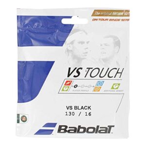 Babolat VS Touch (16-1.30mm) Natural Gut String (Black, 16)