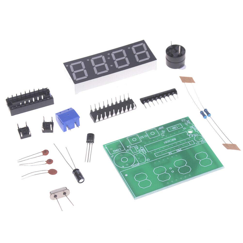 Gump's grocery AT89C2051 Digital 4 Bits Electronic Clock Electronic Production Suite DIY Kit