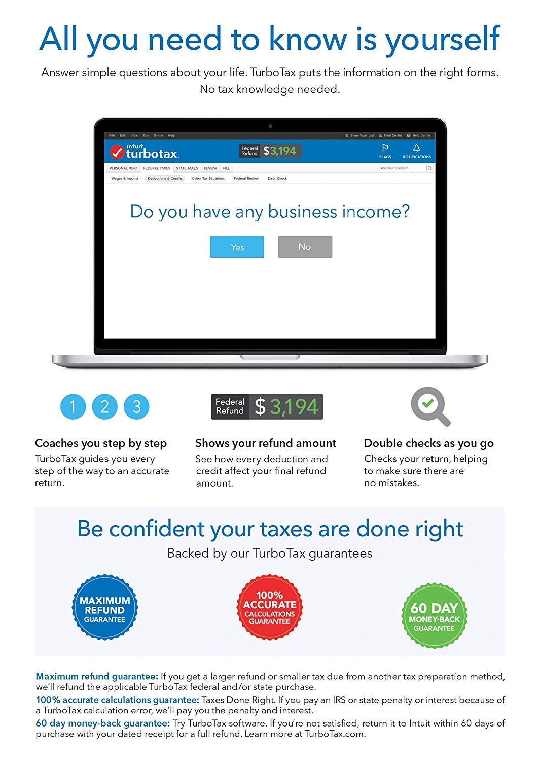 TurboTax Home & Business + State 2018 Tax Software [PC/Mac Disc]