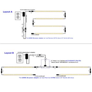 Litever Under Cabinet LED Lighting Kit, 4 PCS 20 Inches Flexible LED Strips, 16W, 1200 Lumen, Warm White 2700K. Suitable for Kitchen Counters Book Shelf Closet Workshop-(4-Strip-2700K)