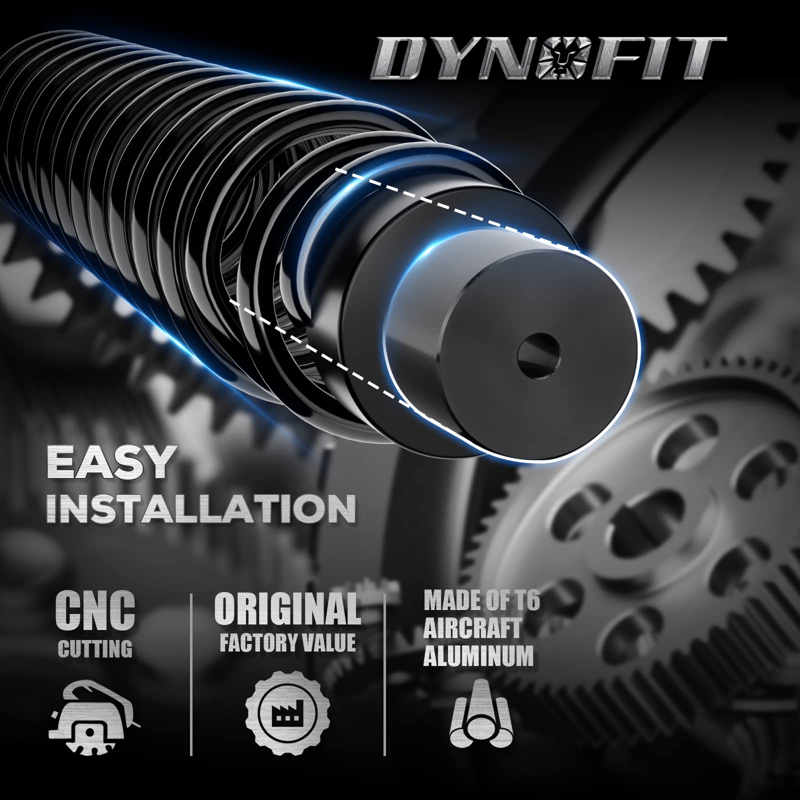 dynofit 2.5" Leveling Lift Kit for 2005-2020 F-250 F350 Super Duty(4WD),2.5 Inch Solid Front Struct Spacers+Shock Extenders for 05-20 Heavy Duty(HD) F250 350 Coil Spring Suspension