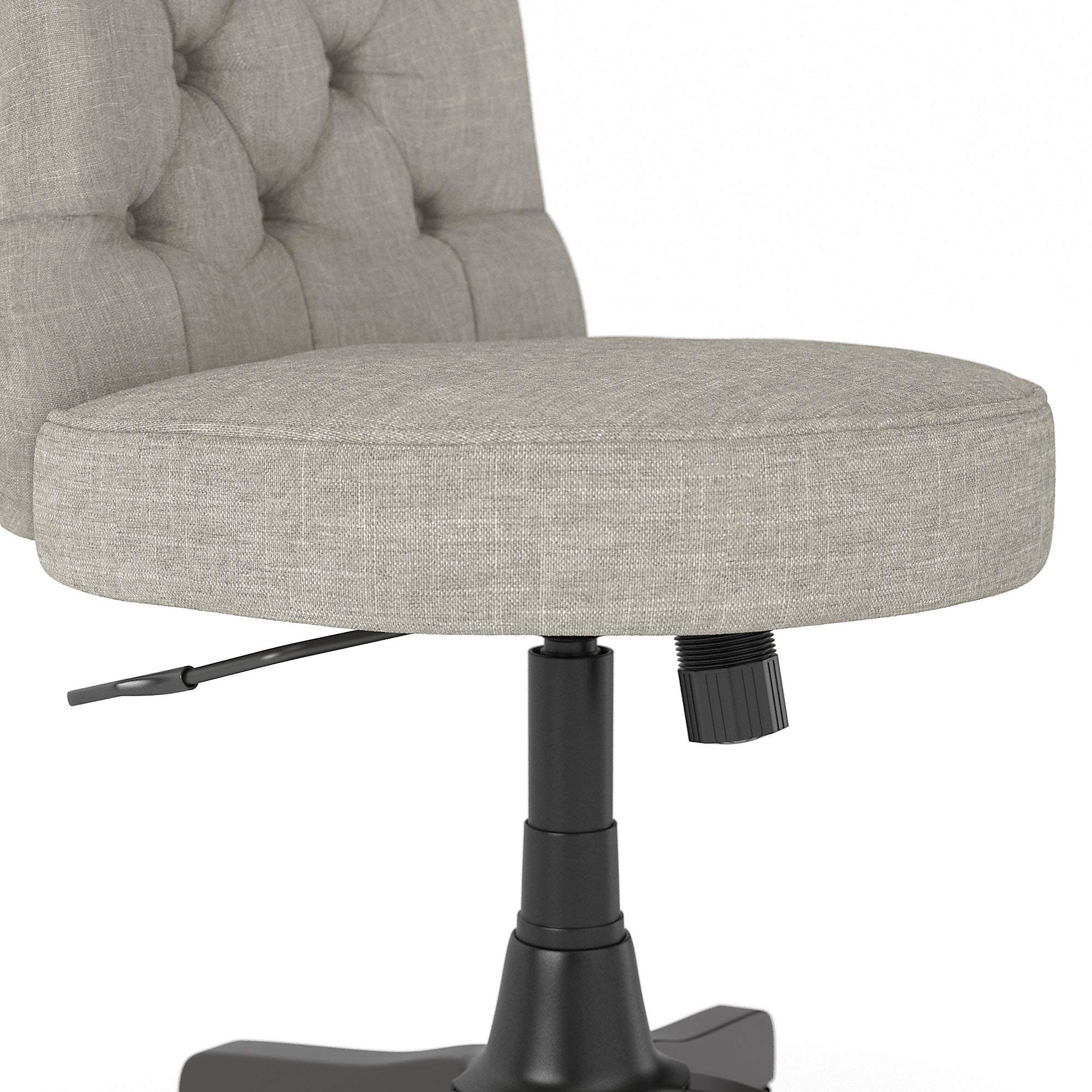 Bush Furniture Key West Mid Back Tufted Office Chair, Light Gray Fabric