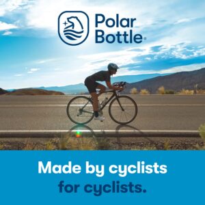 Polar Bottle - Breakaway - 24oz Wave, Deep Blue & Charcoal - Insulated Water Bottle for Cycling & Sports, Keeps Water Cooler Longer, Fits Most Bike Bottle Cages