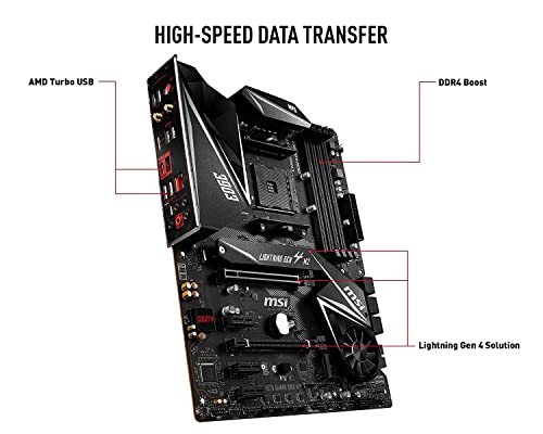 MSI MPG X570 Gaming Edge WiFi Motherboard (AMD AM4, DDR4, PCIe 4.0, SATA 6Gb/s, M.2, USB 3.2 Gen 2, AC Wi-Fi 5, HDMI, ATX) (Renewed)