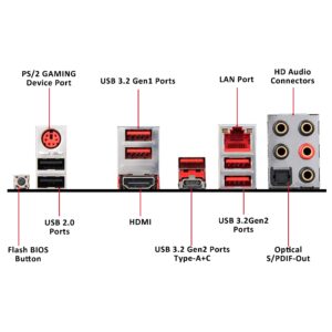 MSI MPG X570 Gaming Plus Motherboard (AMD AM4, PCIe 4.0, DDR4, SATA 6Gb/s, M.2, USB 3.2 Gen 2, HDMI, ATX) (Renewed)