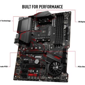 MSI MPG X570 Gaming Plus Motherboard (AMD AM4, PCIe 4.0, DDR4, SATA 6Gb/s, M.2, USB 3.2 Gen 2, HDMI, ATX) (Renewed)