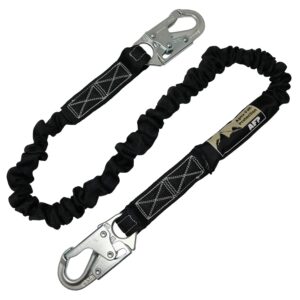 afp 6 ft single leg internal shock absorbing safety lanyard with dual snap hooks