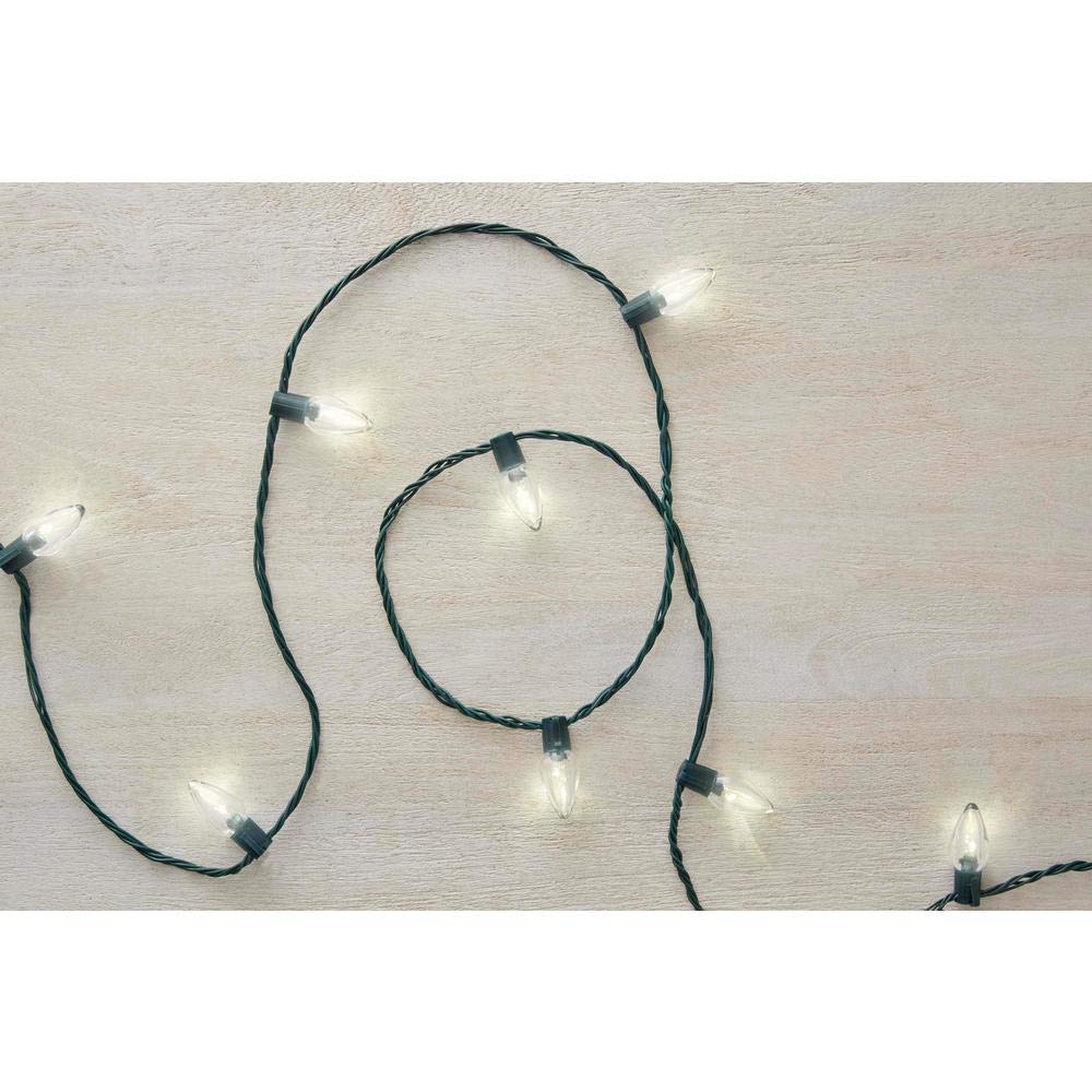 Home Accents Holiday 50 ft. 50-Light LED C9 Warm White Super Bright String Light