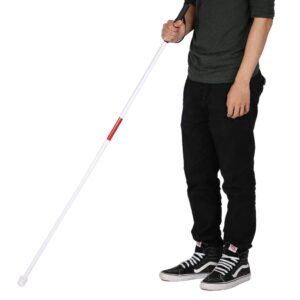 Walking Sticks Folding Stick, Folding Walking Cane Hiking Walking Sticks for The Blind and Visually impaired Folding Aluminum Alloy Walking Cane Walking Stick with 4 Sections of 127 cm for The Blind