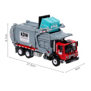 GoolRC Garbage Carrier Truck, 1:24 Alloy Diecast Barreled Waste Material Transporter Vehicle Model, Kids Toys for Boys Girls Birthday