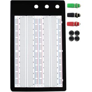 dafurui 1660 tie-points solderless breadboard large breadboard with aluminum back plate for arduino