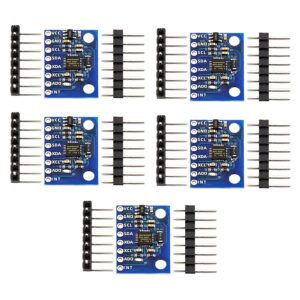 dafurui 5pack gy-521 mpu-6050 module 6 dof 3 axis accelerometer gyroscope sensor module 16 bit ad converter data output iic i2c compatible for arduino