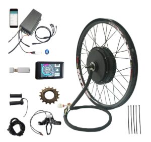 programmable tft color display ebike 72v 5kw rear wheel electric bicycle motor kit 72v 5000w electric bike conversion kit (29inch)