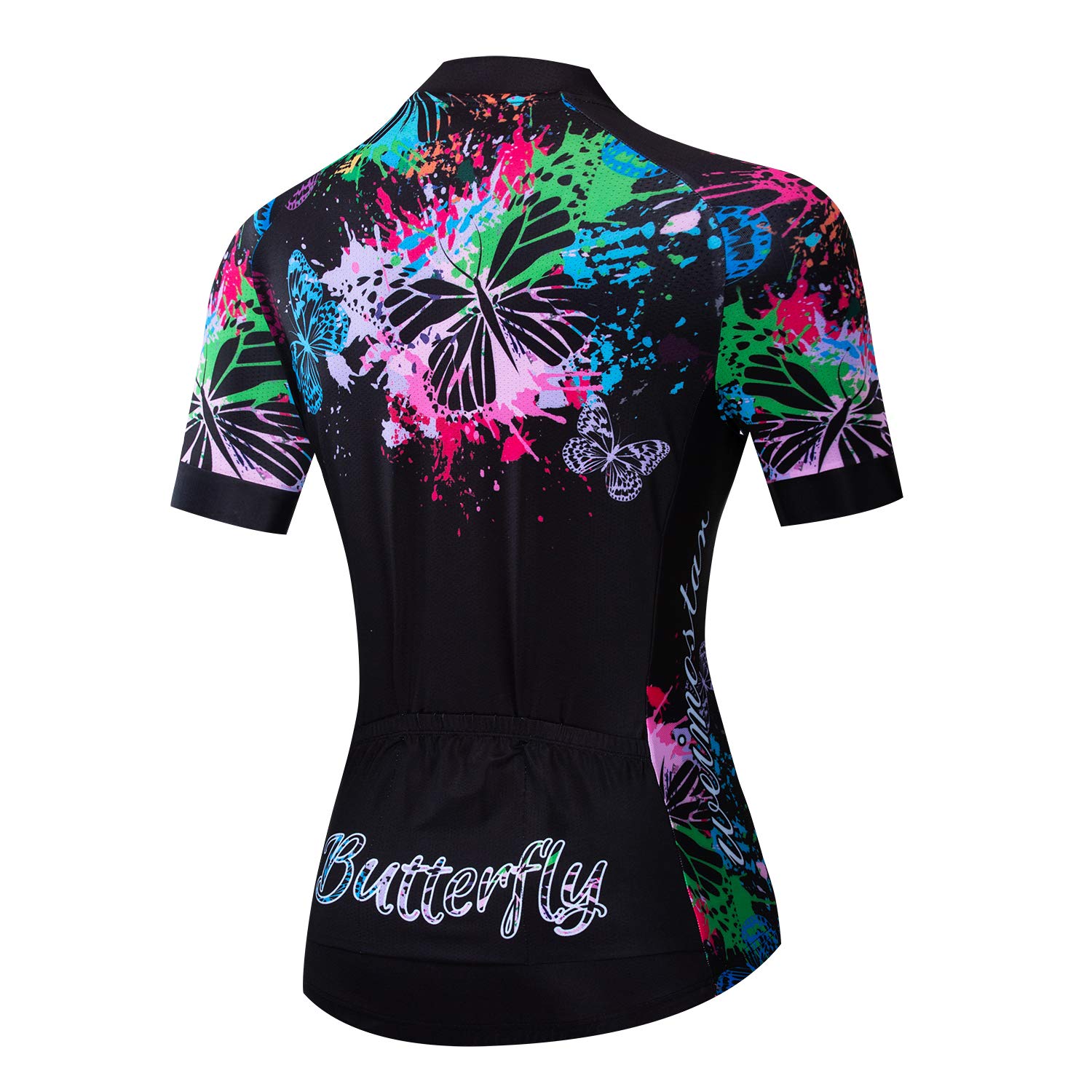 Cycling Jersey Women Short Sleeve Bike Biking Shirts Full Zip Bicycle Tops Cycling Clothes with 3 Pockets