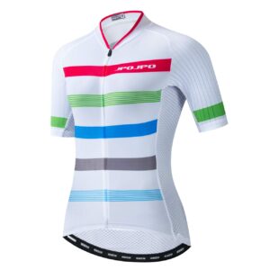 summer cycling jerseys women, polyester shirts breathable quick dry mtb jerseys outdoor sportswear girl bicycle tops