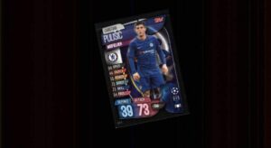 2019-20 topps uefa champions league match attax #che 9 christian pulisic chelsea fc official futbol soccer trading card game playing card