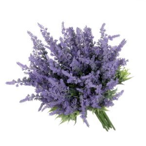 grand verde lavender artificial flower plants faux purple bouquets real-touch diy home decor garden patio balcony wedding decoration, bulk 8pcs